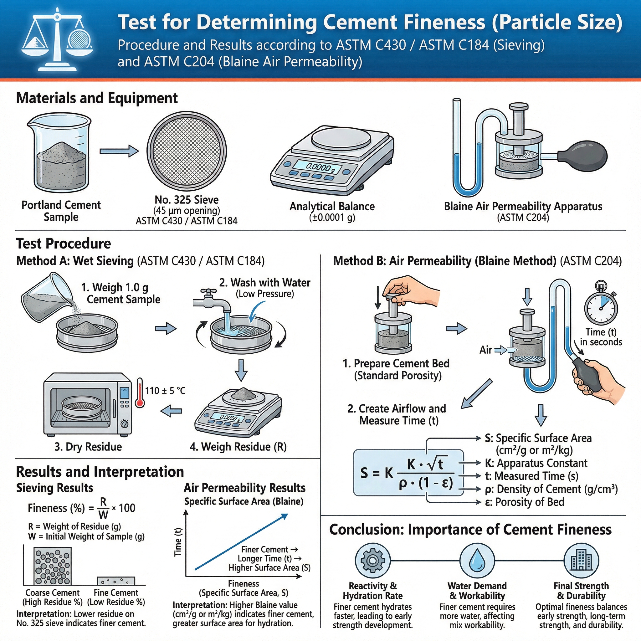 Title: Test for Determining Cement Fineness (Particle Siz... | SciDraw ...
