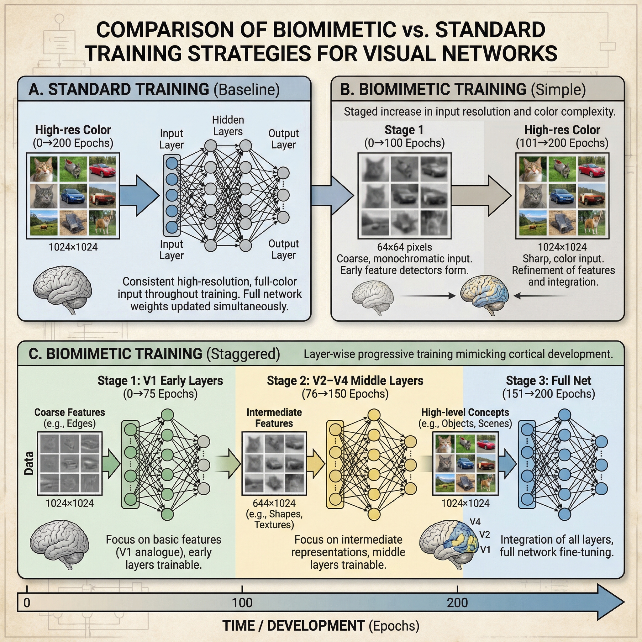 Biomimetic training mimics the developmental stages of a ... | SciDraw ...