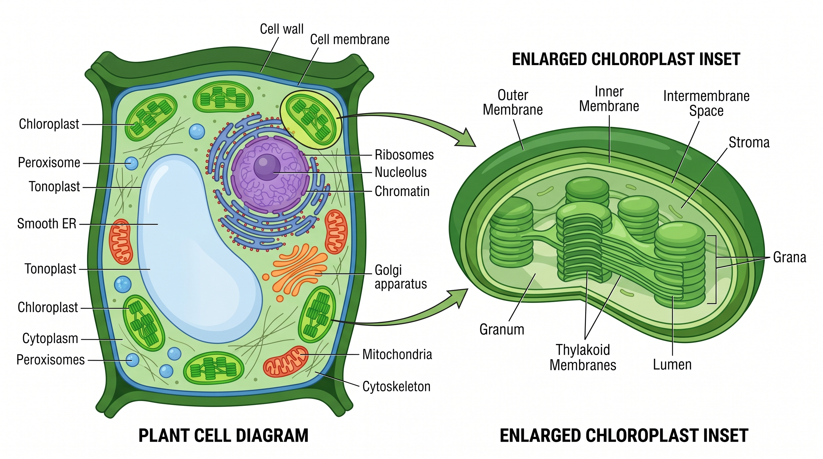 Plant Cell Diagram Labeled | Free Plant Cell Generator | SciDraw AI