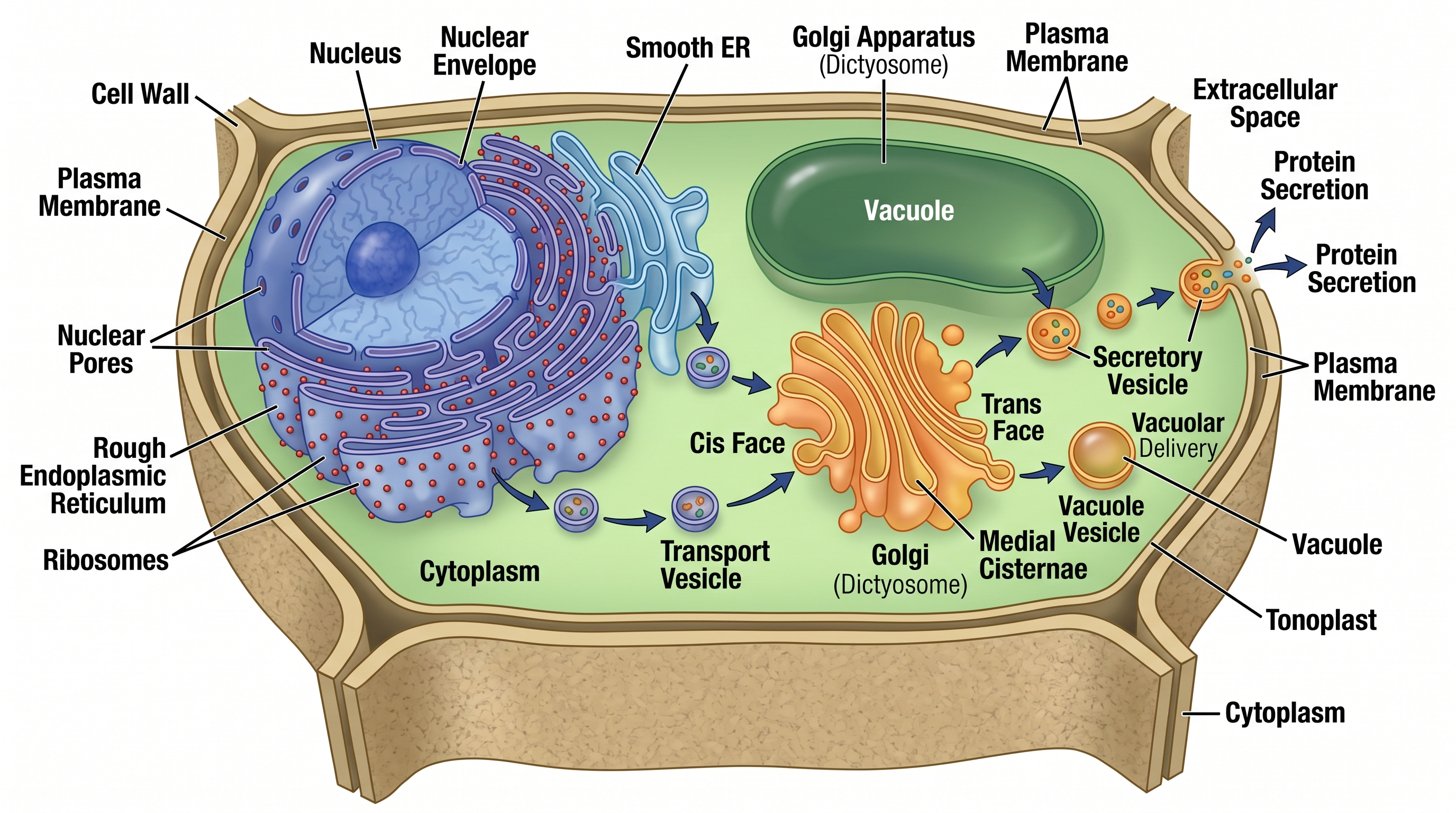 Plant Cell Diagram Labeled | Free Plant Cell Generator | SciDraw AI